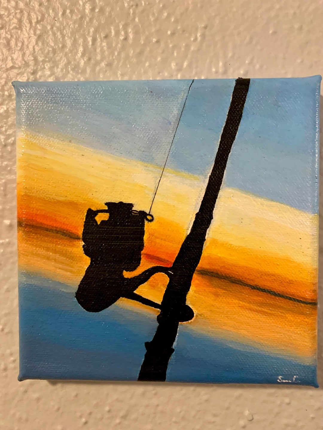 Last Light, Last Cast Fishing Art, Sunset Painting, Lake Art, Fishing ...