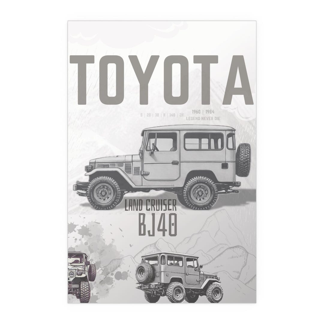 Toyota Land Cruiser BJ40 Silk Poster Perfect for Indoor & Outdoor ...