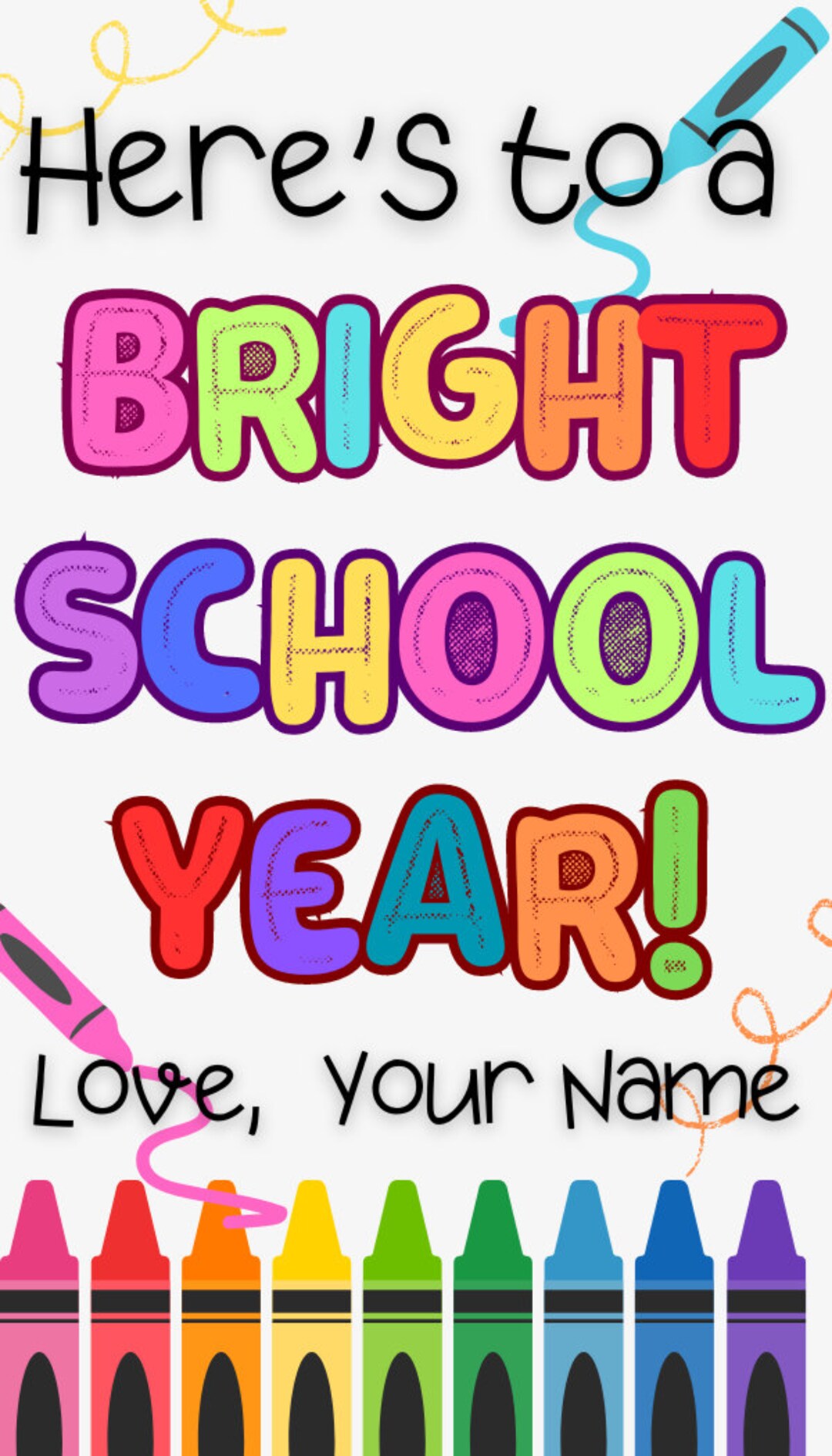 Bright School Year Gift Tag - Etsy