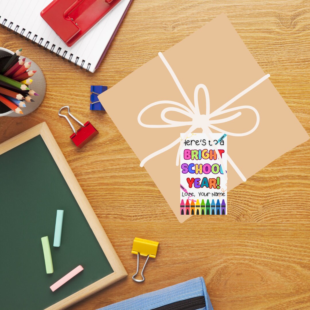 Bright School Year Gift Tag - Etsy