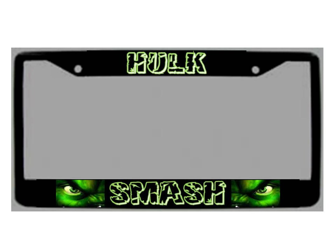 Avengers Fans hulk/smash Black Metal License Plate Frame - Etsy