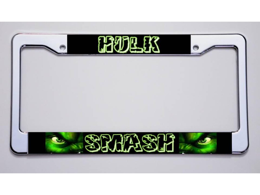 Avengers Fans hulk/smash Chrome Plated ABS Plastic License Plate Frame ...