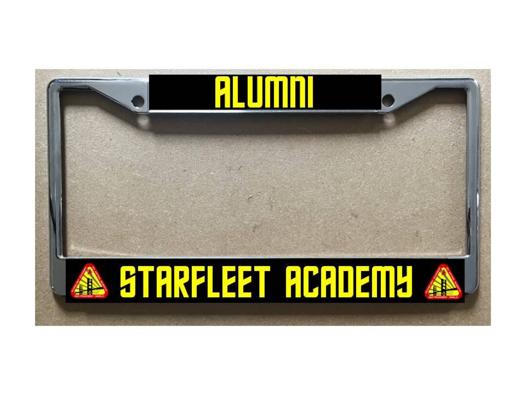 Star Trek Fans! "alumni/starfleet Academy" Chrome Plated METAL License ...
