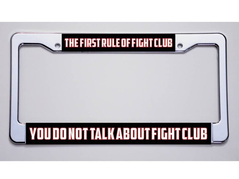 FIGHT CLUB the First Rule of Fight Club/you Do Not Talk About Fight ...