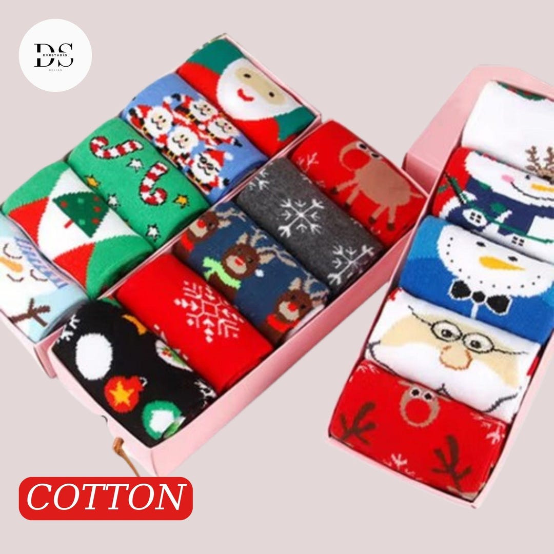 Christmas Socks,set of 5 Christmas Socks,funny Christmas Socks ...