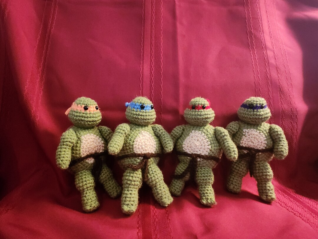 TMNT 1990s Teenage Mutant Ninja Turtles Handmade Crochet Amigurumi - Etsy