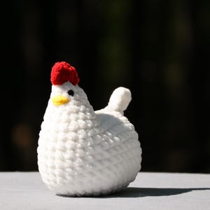 Handmade Crochet Chicken Plush | Amigurumi Hen | Farmhouse Decor | Soft ...
