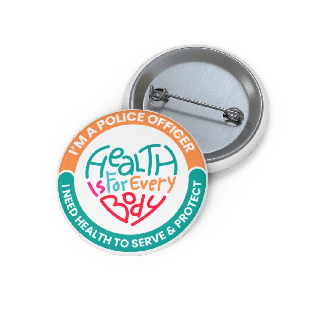 Police Officer Round Logo Custom Pin Buttons - Etsy