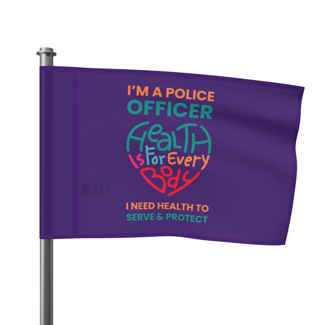 Police Officer Purple Flag - Etsy
