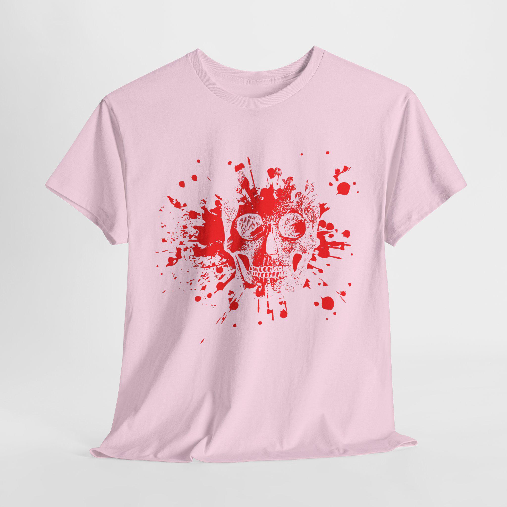 Blood Spatter Skull Graphic Tee | Halloween Tshirt | Sizes to 5X - Etsy