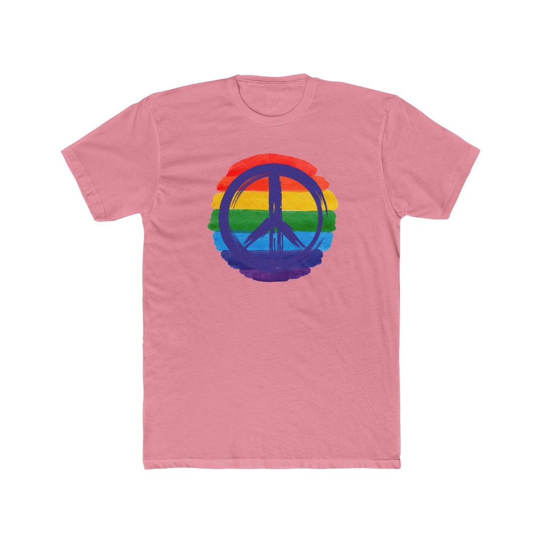 Rainbow Peace Tee LGBTQ Graphic Tees - Etsy