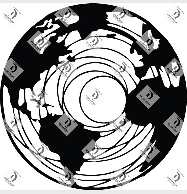 Mapa mundo circular archivo para corte cnc - Etsy México