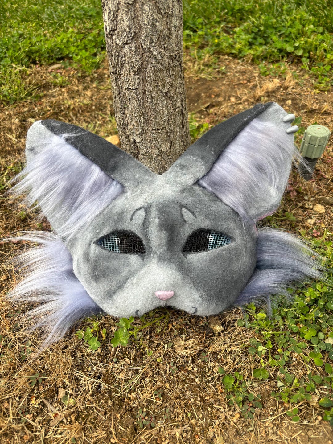 Grey Cat Mask - Etsy