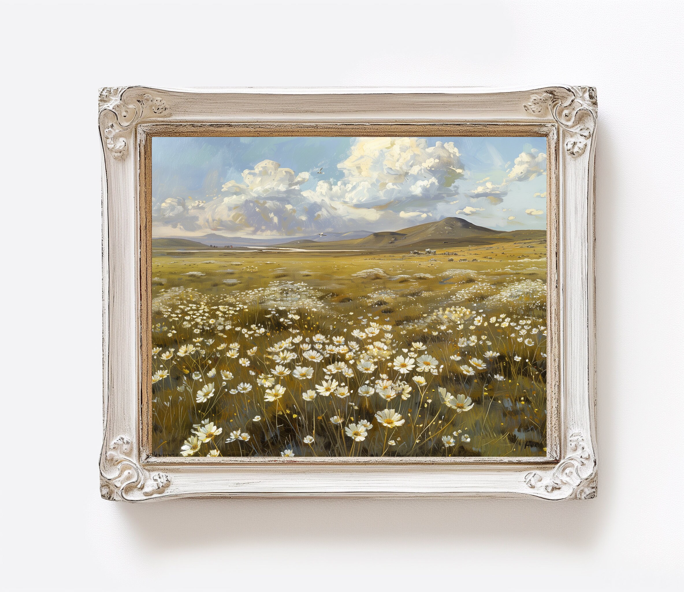 Vintage Spring Landscape Printable | Spring Meadow Art Download ...