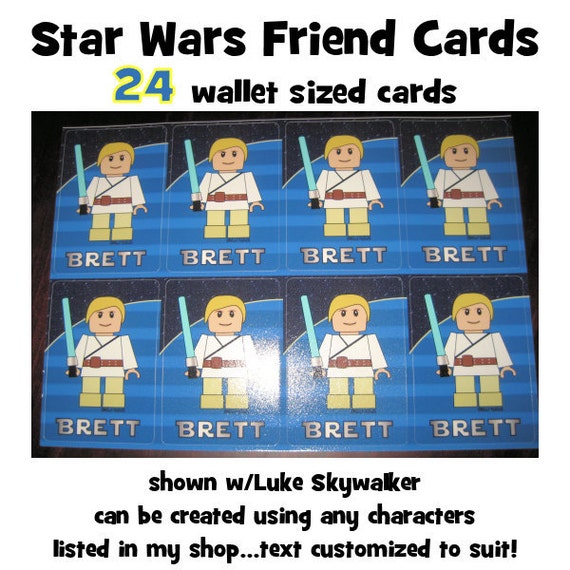 Items similar to 24qty Friend Cards personalized wallet cards to hand ...
