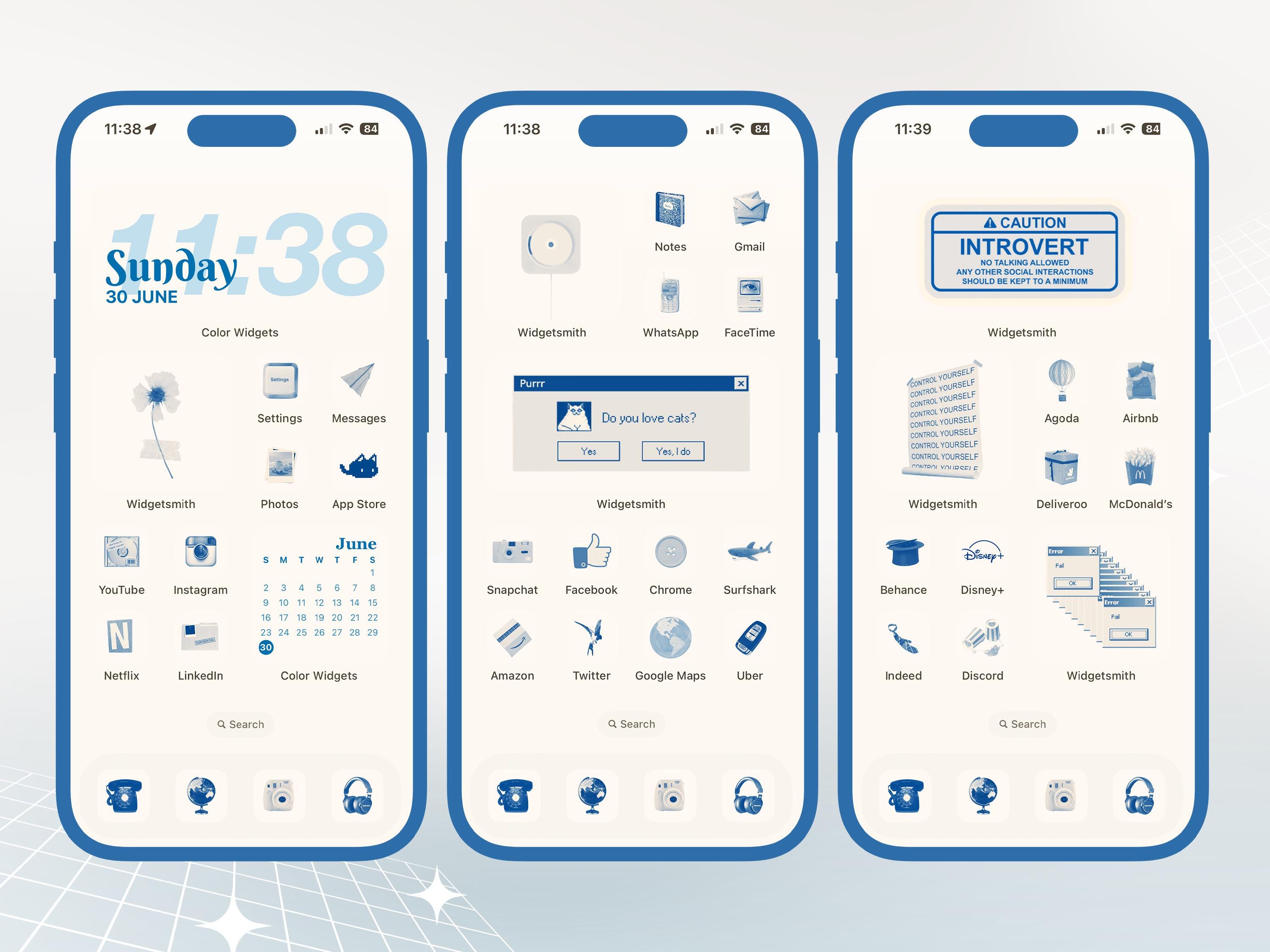 Trendy Y2K Aesthetic App Icon Pack Minimal Retro Cute Style Designs ...