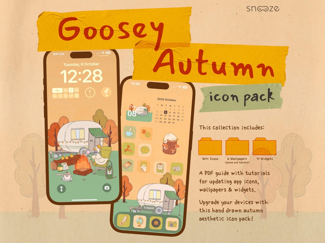 Goosey Autumn App Icon Pack for Ios and Android | Fall Wallpapers and ...