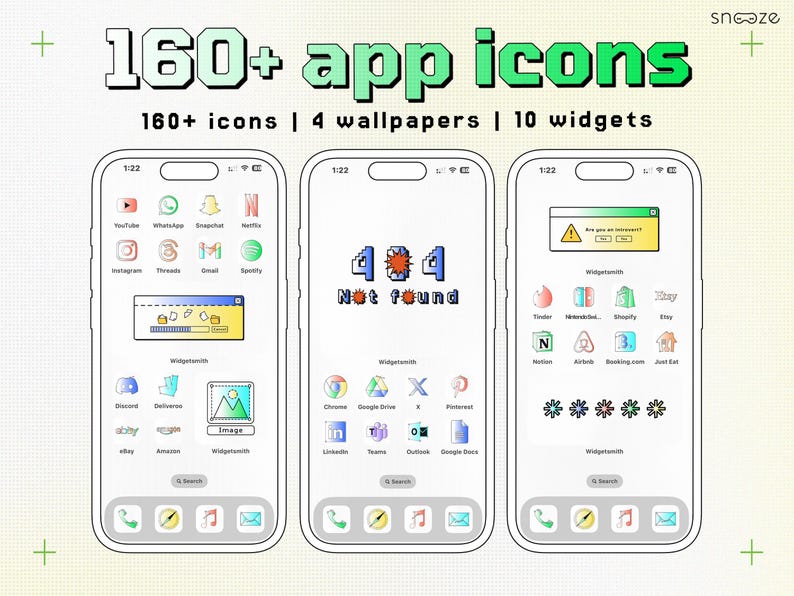90s Nostalgia Aesthetic App Icon Pack Retro Style Designs | Live ...
