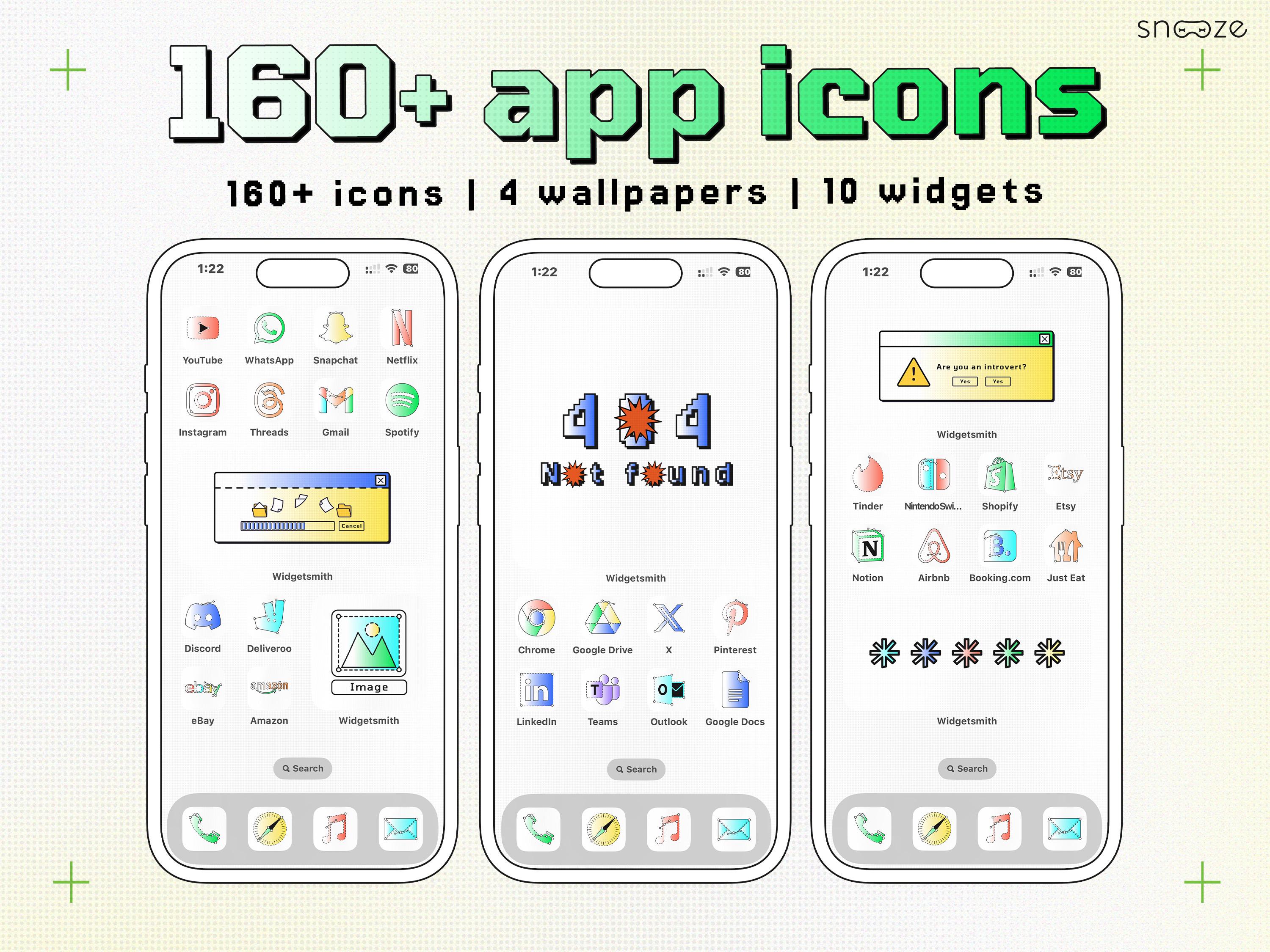 90s Nostalgia App Icon Pack: Ios & Android, Live Wallpapers (digital ...