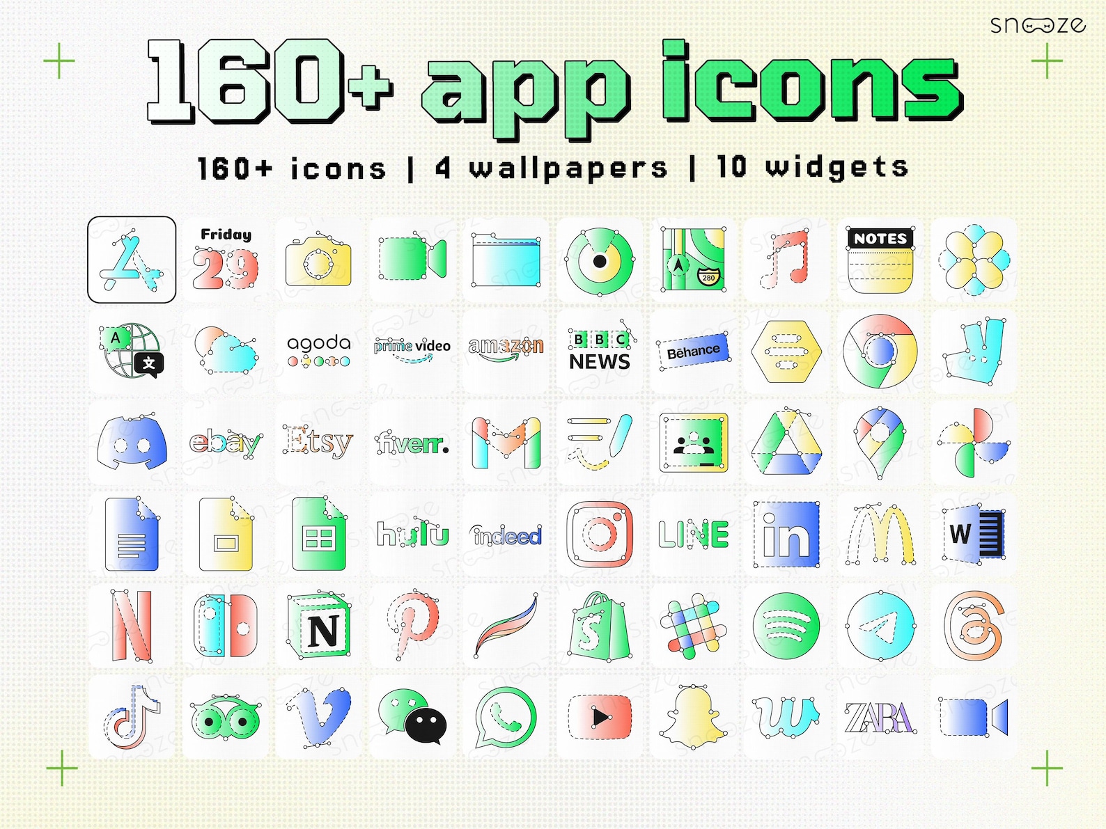 90s Nostalgia App Icon Pack: Ios & Android, Live Wallpapers (digital ...