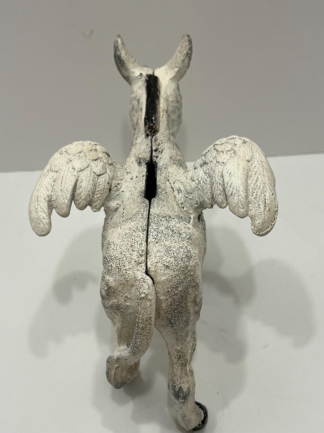 Vintage Cast Iron Winged Donkey Coin Bank - Etsy