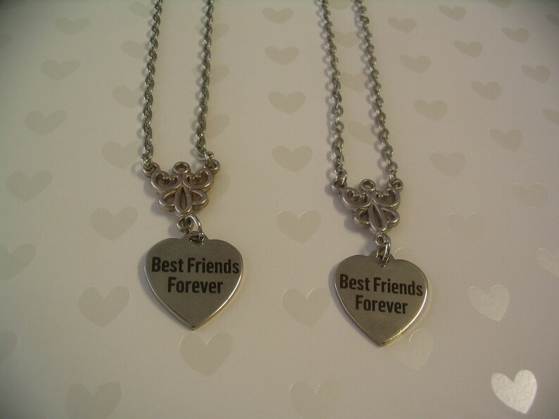 2 Best Friends Forever Necklace Set Jewelry Gift - Etsy