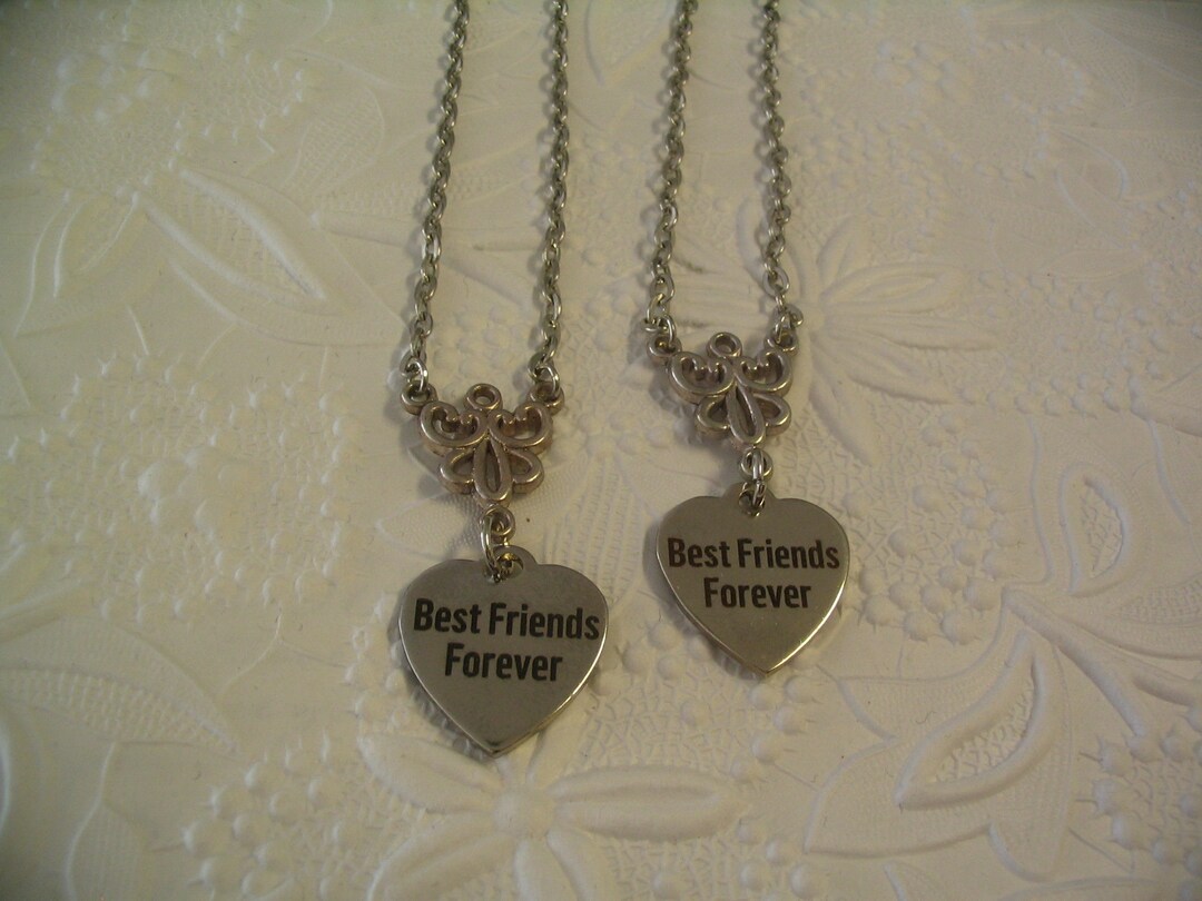 2 Best Friends Forever Necklace Set Jewelry Gift - Etsy