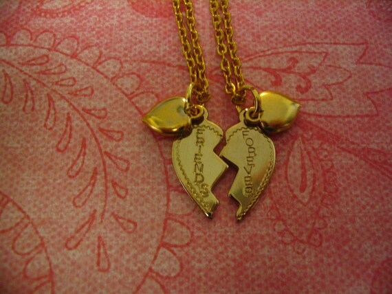 2 Friends Forever Heart Necklace Set for Friends or Sister - Etsy UK