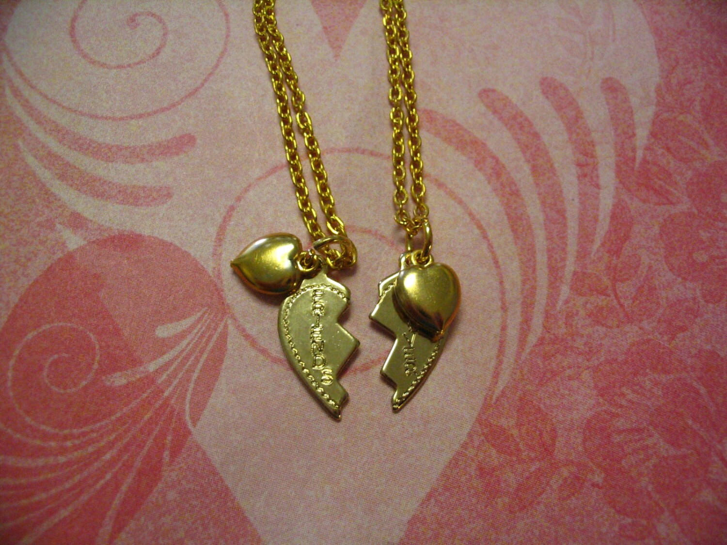 2 Friends Forever Heart Necklace Set for Friends or Sister | Etsy