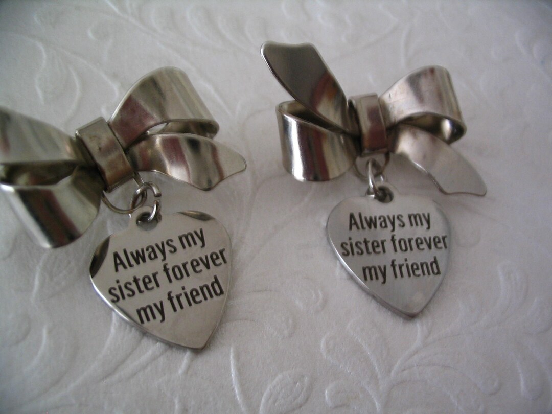 Two Always My Sister Brooch Pins Jewelry Gift - Etsy
