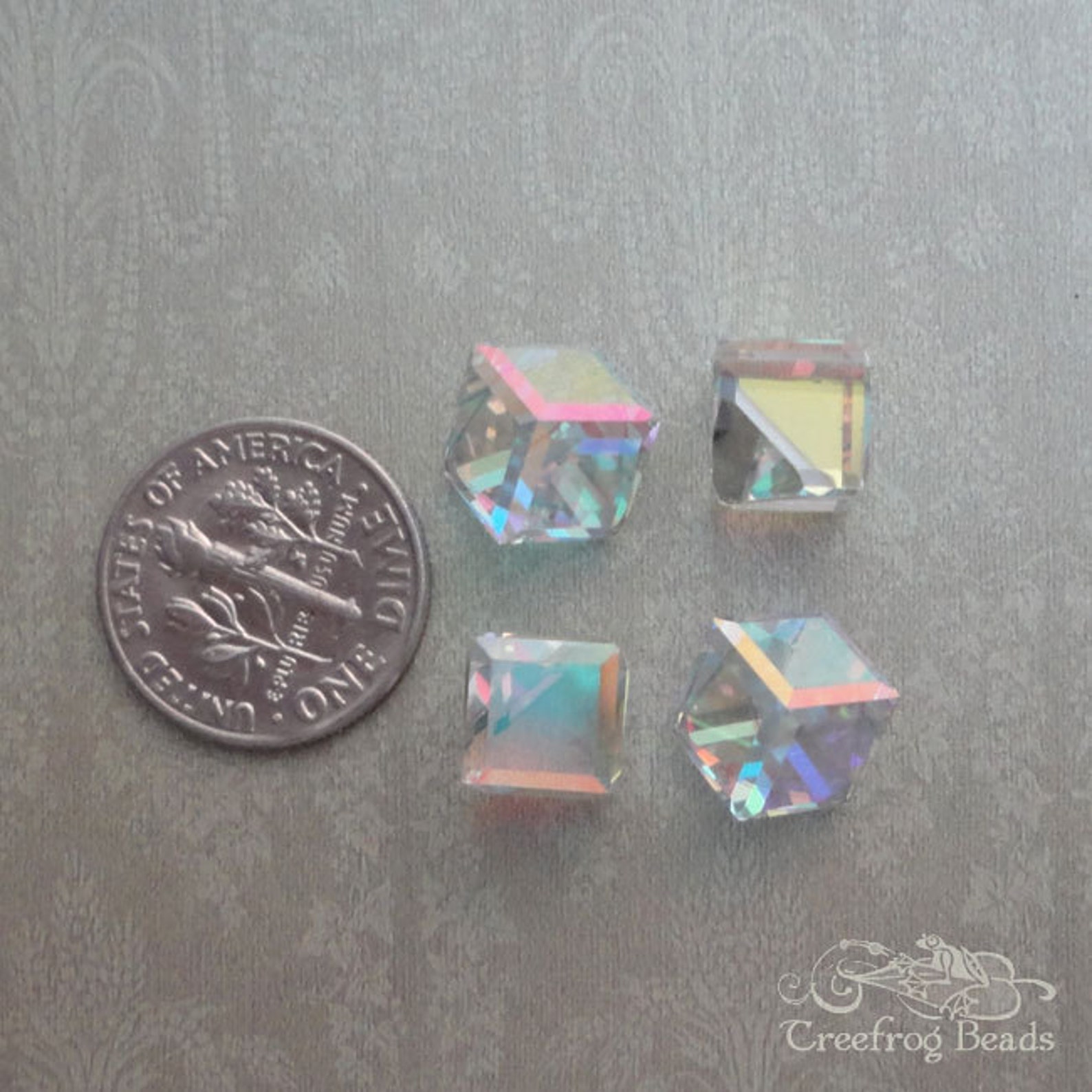 1980's Vintage Swarovski Crystal Cube Shaped Stones in - Etsy