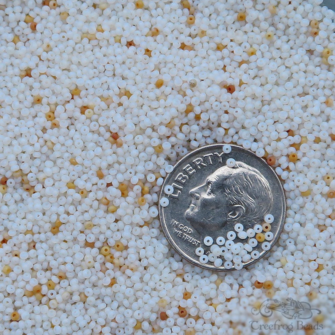 Antique Venetian Glass Microbeads in Tiny Size 18/0. Italian Micro Seed ...