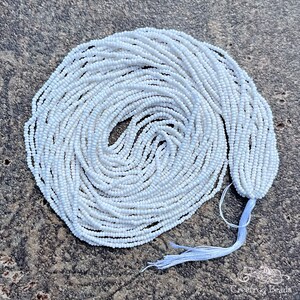 Size 18/0 Antique Micro Seed Beads in Opaque White. 5 Gram Bag or Full ...