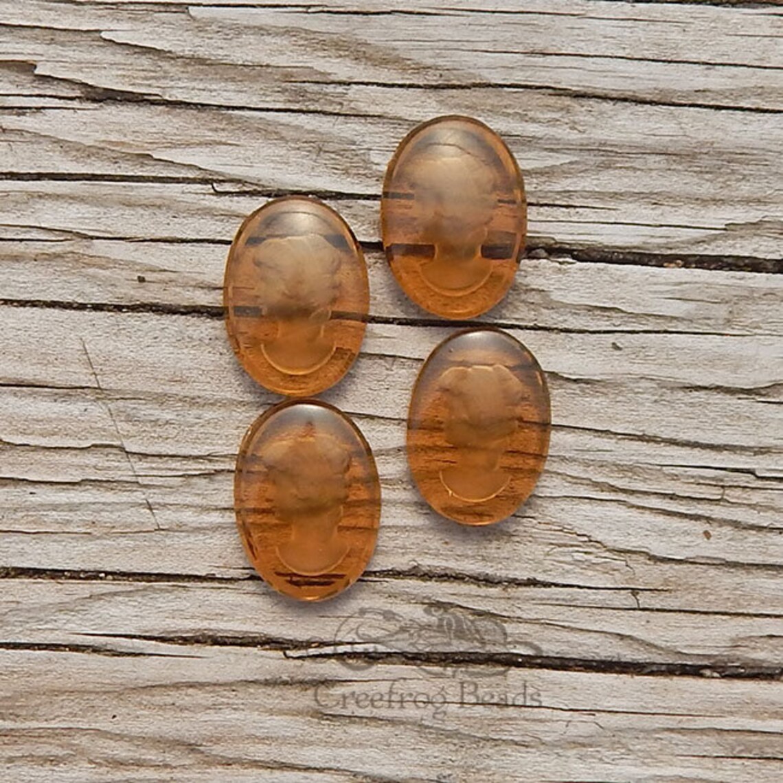13x18 Mm Vintage West German Glass Intaglio Cameos in Smoked | Etsy
