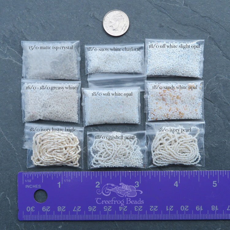 Vintage Italian Size 18/0 Microbeads in off White W/ Slight - Etsy