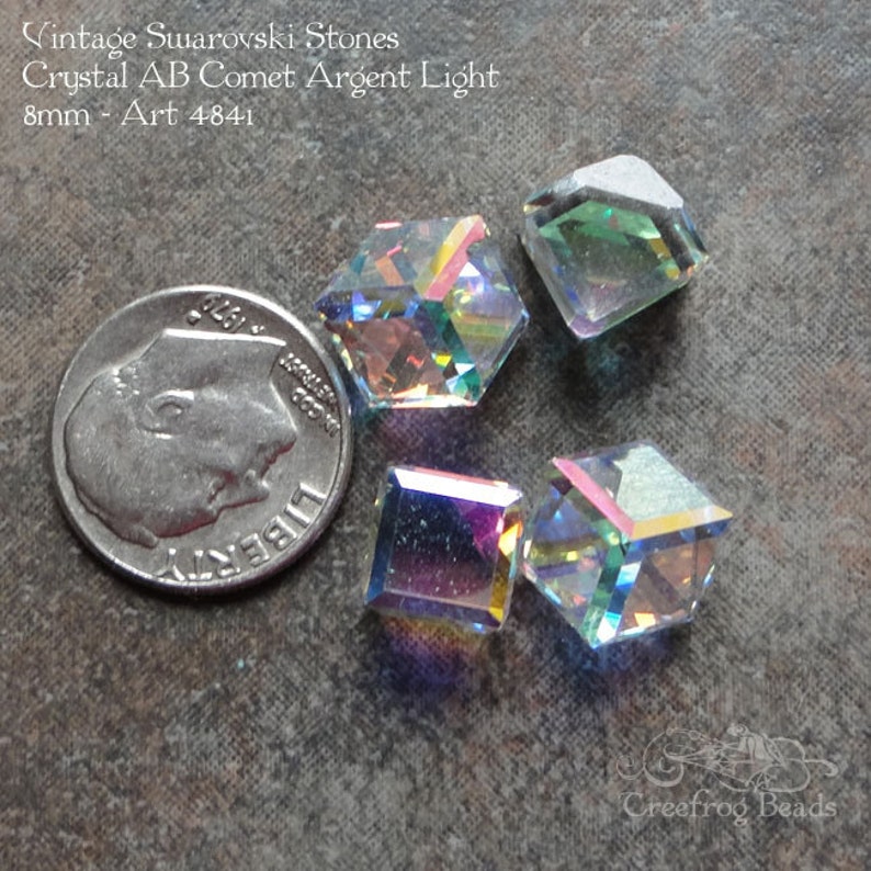 1980's Vintage Swarovski Crystal Cube Shaped Stones in - Etsy