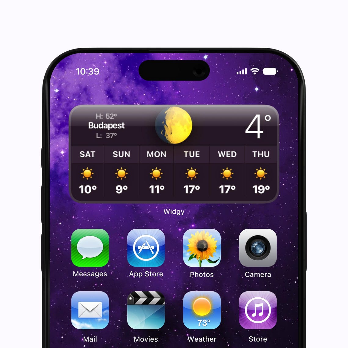 Classic Weather iPhone App Widgets Homescreen Widget Widgy Home Screen ...