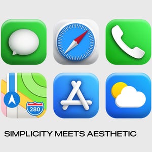 3D Ios Light Mode App Icons | Minimal Stunning Ios 14 | Ios 18 ...