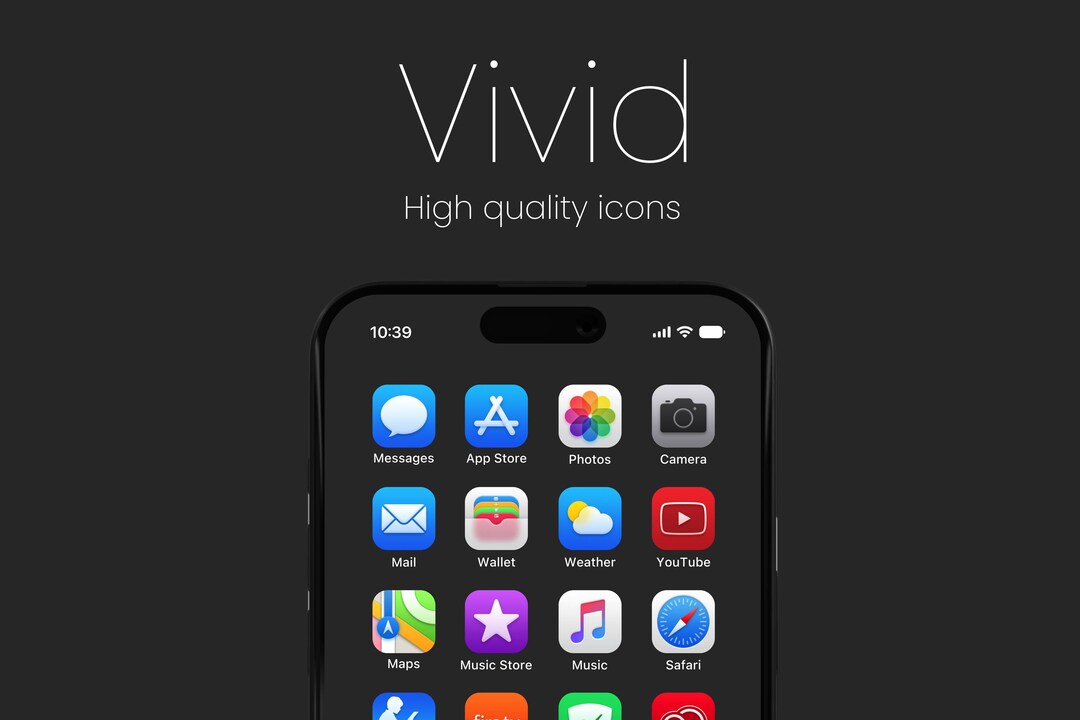 Minimal Ios App Icons Vivid Beautiful Stunning Ios 14 Homescreen Modern ...