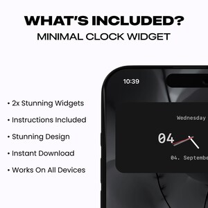 Minimal Clock Widgets, Widgy Widgets iPhone Wallpapers, Widgy, Wallpaper Iphone, iPhone ...