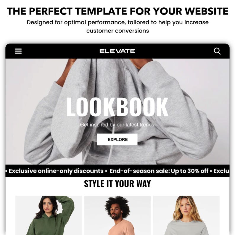Elevate Wix Template | Wix Website Theme | Fashion Wix Template | Wix ...