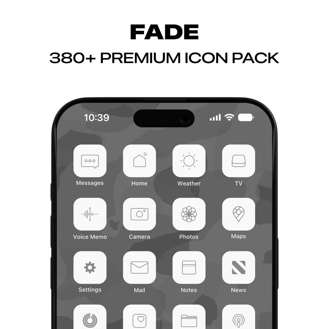 Fade Light Mode Icons | Minimal App Icons | White Icon Pack | Ios 18 ...