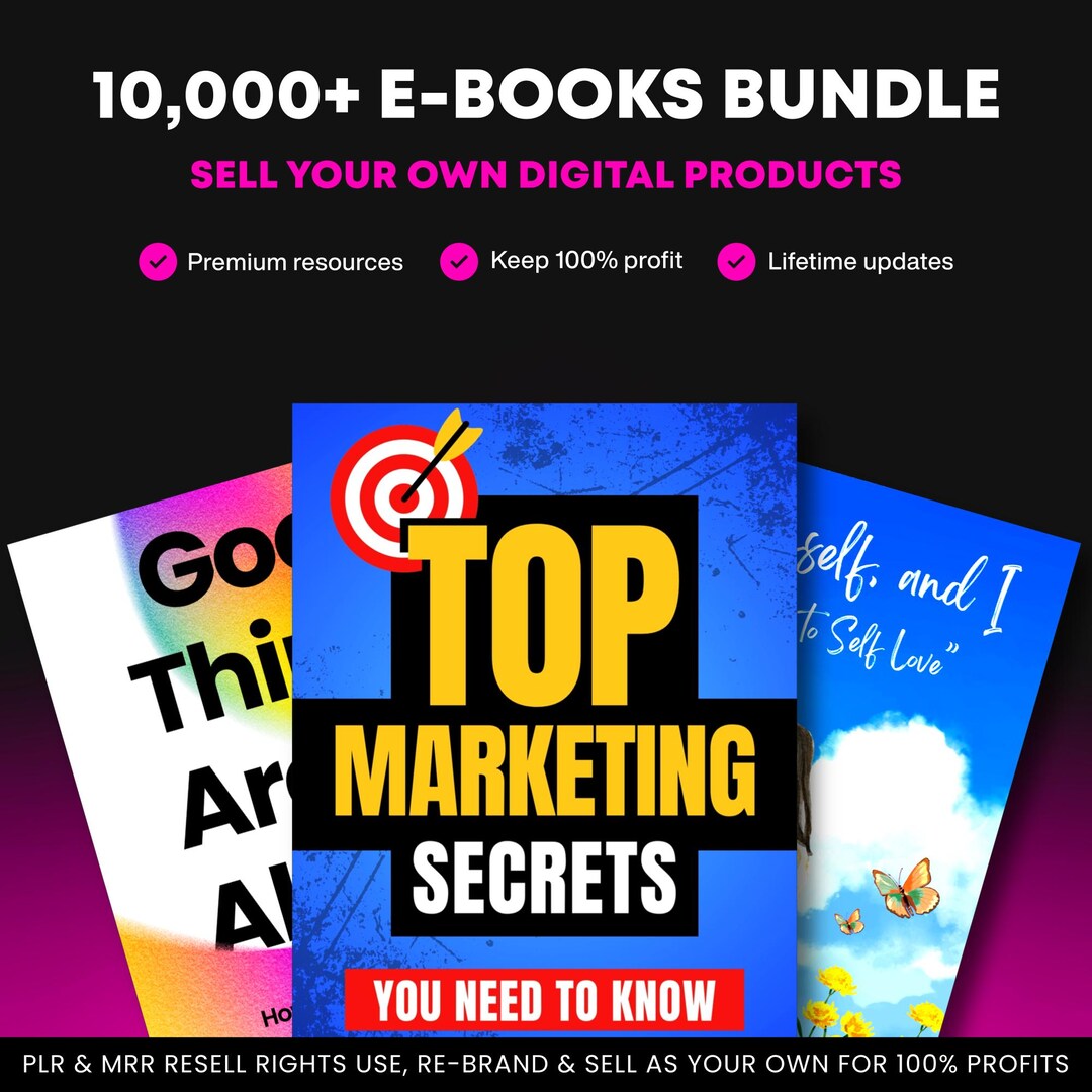 10,000 E-books Bundle Mrr, Plr, Resell Rights MRR Ebooks PLR E-books MRR Books Bundle Ebooks ...
