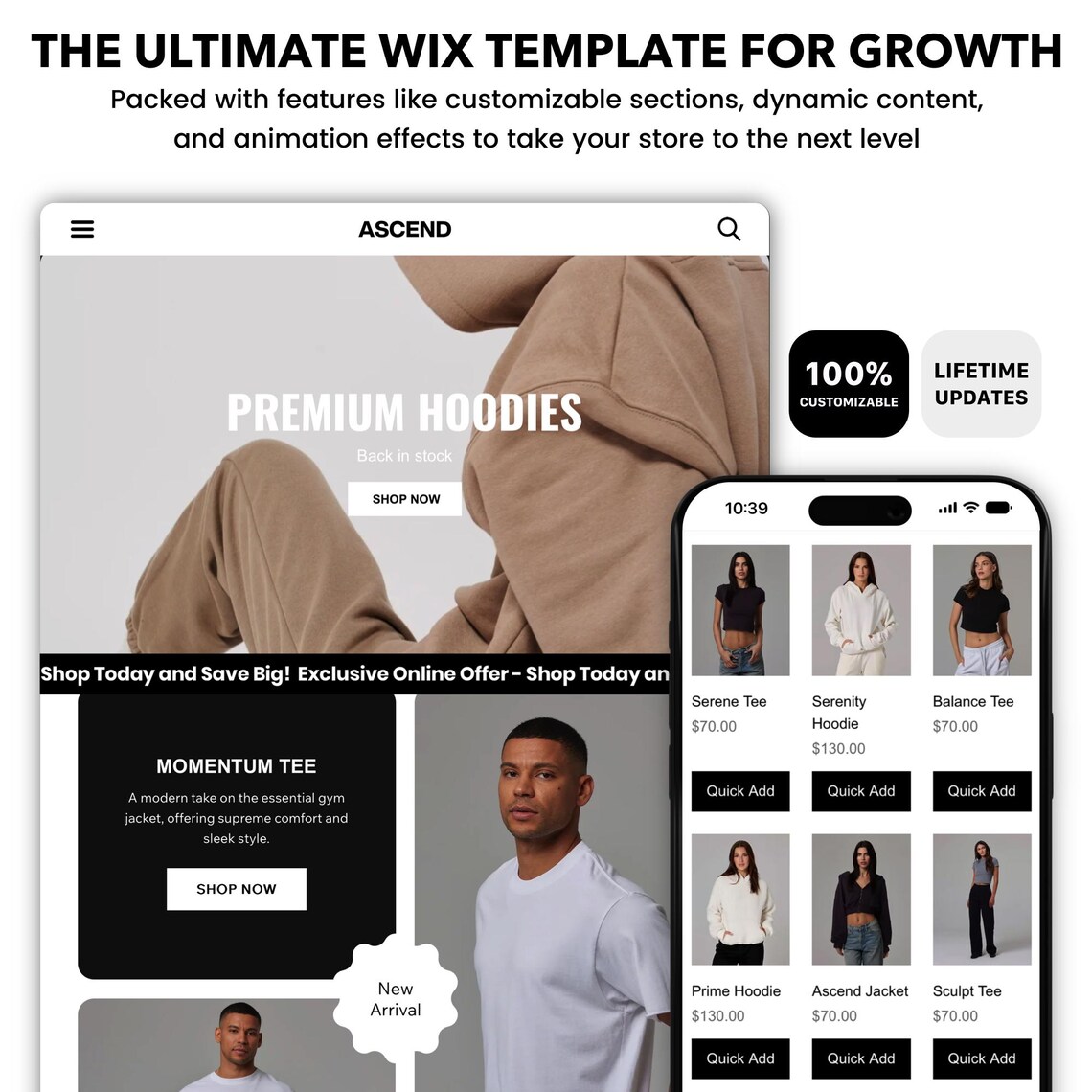 Ascend Wix Template | Wix Website Theme | Fashion Wix Template | Wix ...