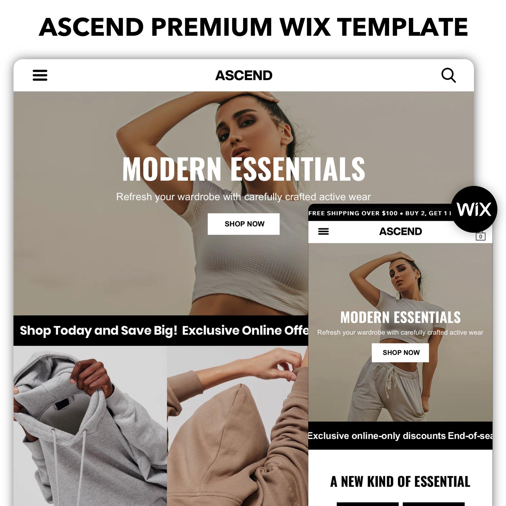 Ascend Wix Template | Wix Website Theme | Fashion Wix Template | Wix ...