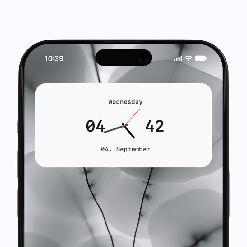 Minimal Clock Widgets, Widgy Widgets iPhone Wallpapers, Widgy ...