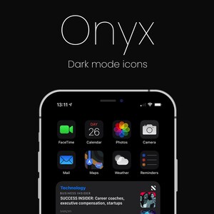 Dark Mode Ios Onyx Black App Icons Dark Minimal Stunning Ios 14 ...