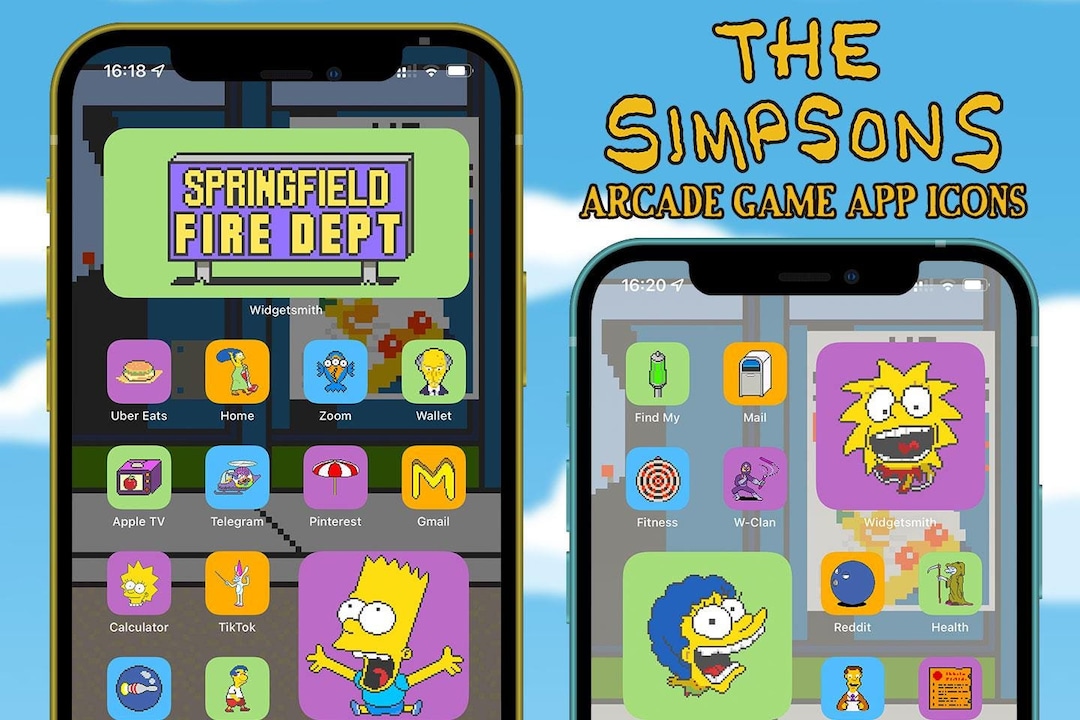 The Simpsons Icons L iPhone Ios 17 App Icons All Icons Personalised ...