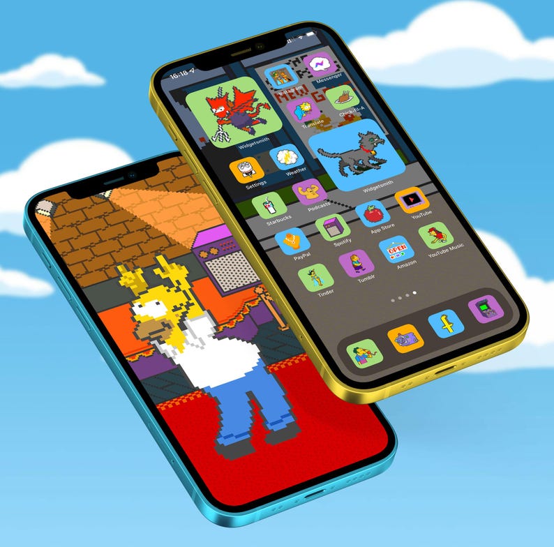 The Simpsons Icons L iPhone Ios 17 App Icons All Icons Personalised ...
