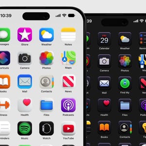 Premium Light and Dark App Icons 3D | Minimal | Ios 18 Homescreen ...